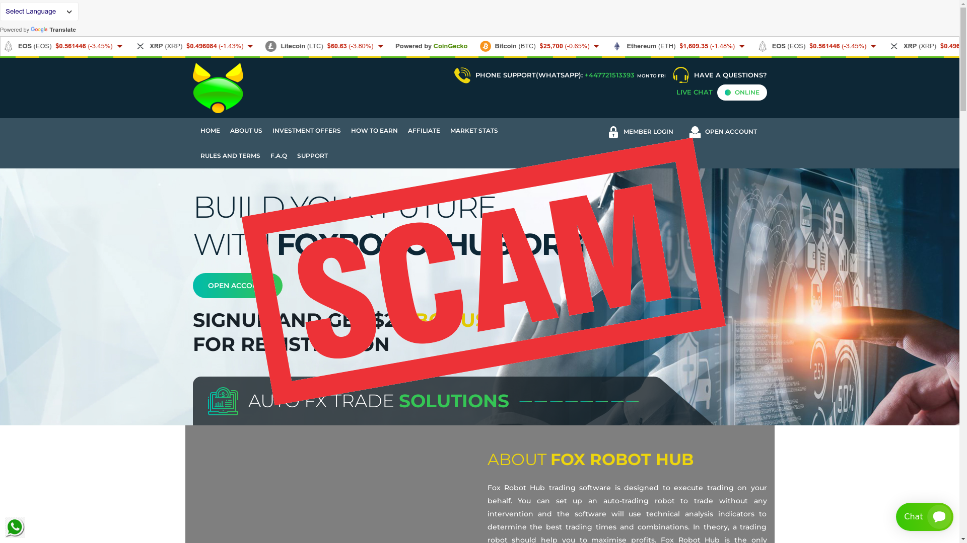 Foxrobothub.org is a SCAM!