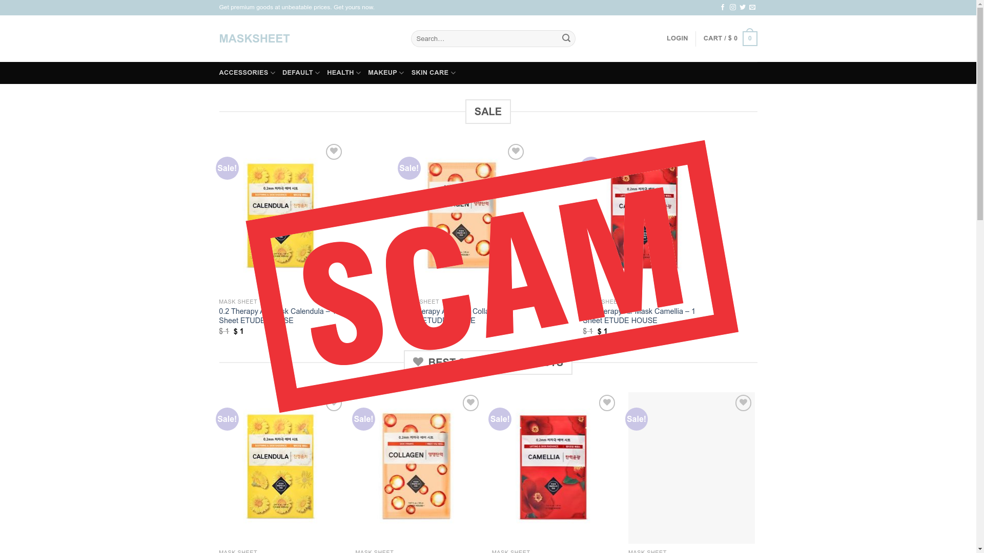 Masksheet.shop is a SCAM!