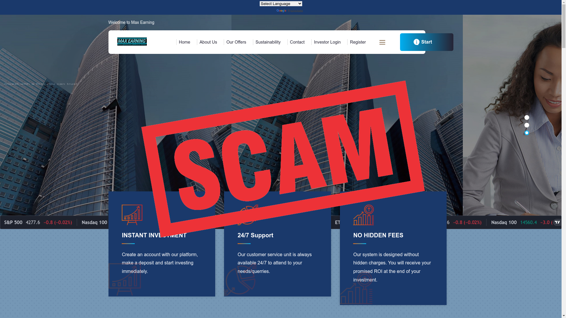 Max-earning.com is a SCAM!