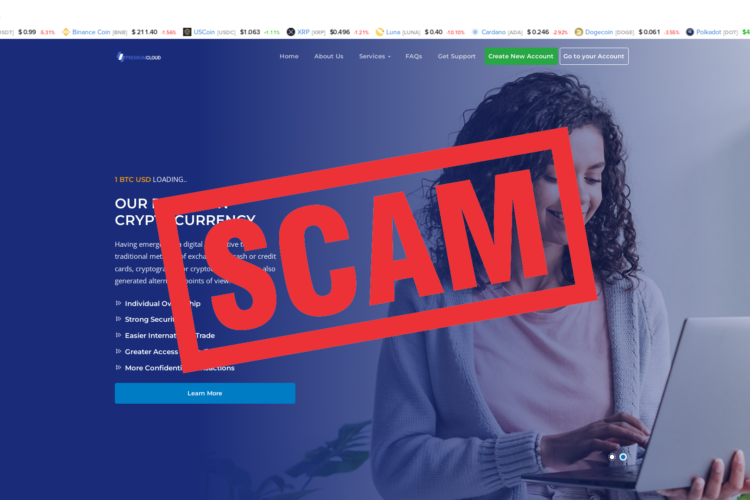 Premiumcloudmining.org is a SCAM!