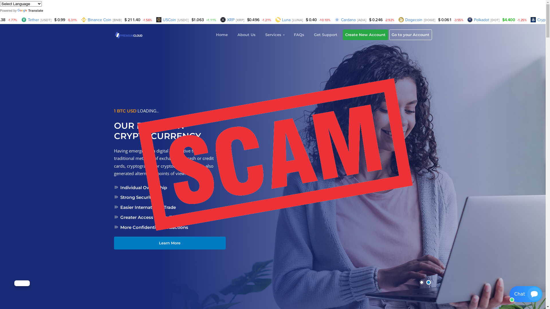 Premiumcloudmining.org is a SCAM!
