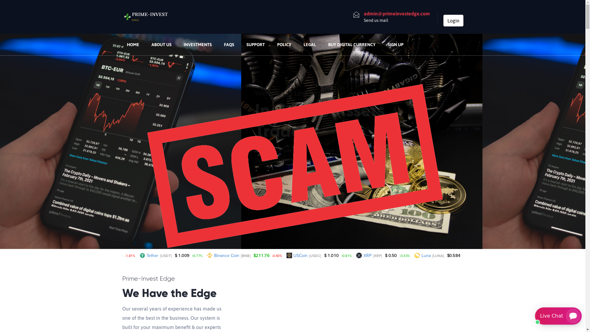 Primeinvestedge.com is a SCAM!