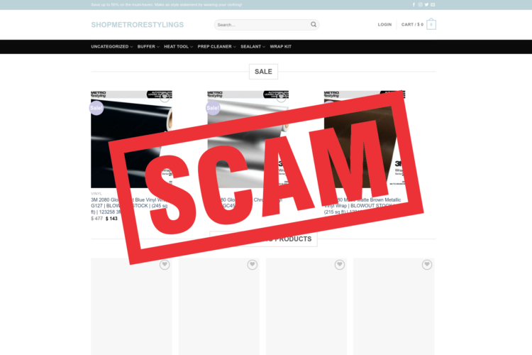 Shopmetrorestylings.shop is a SCAM!