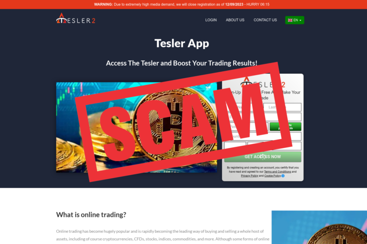 Theteslerwebapp.net is a SCAM!