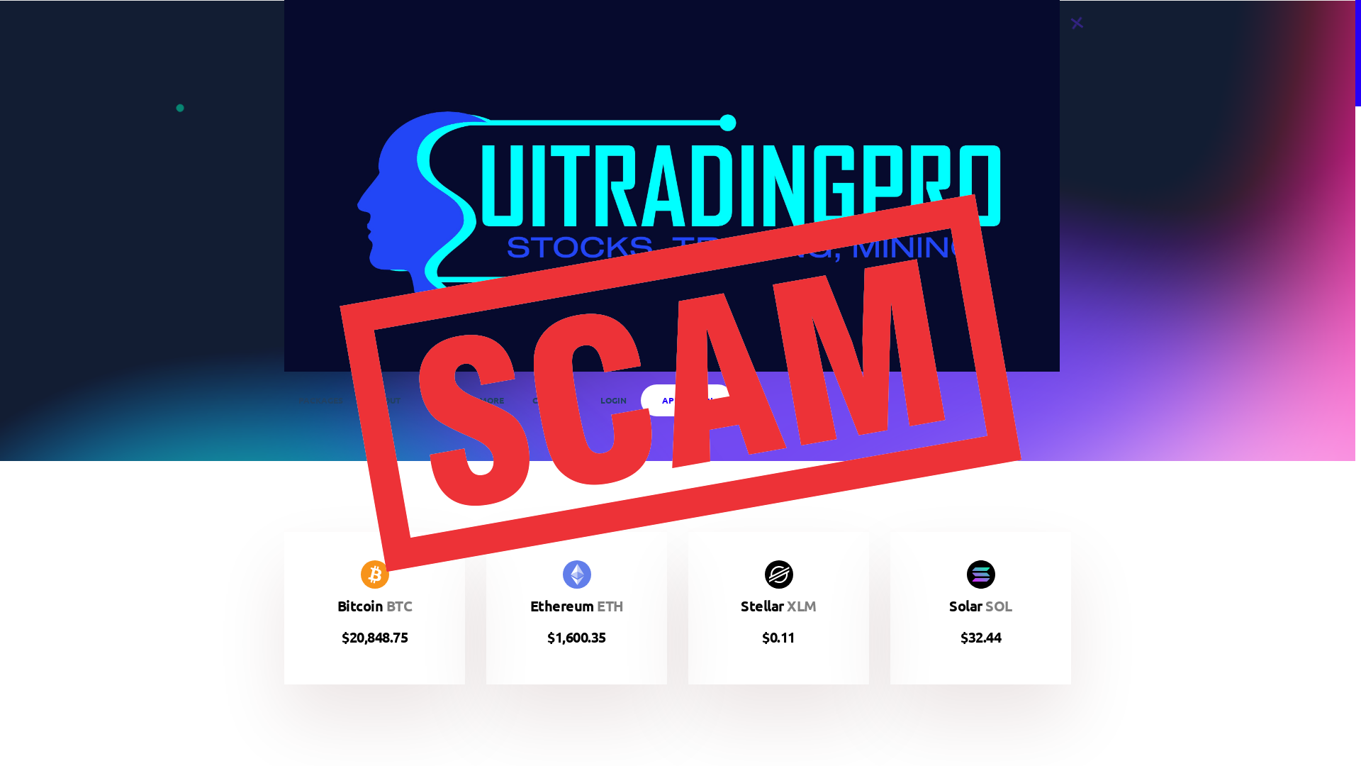 Uitradingpro.live is a SCAM!