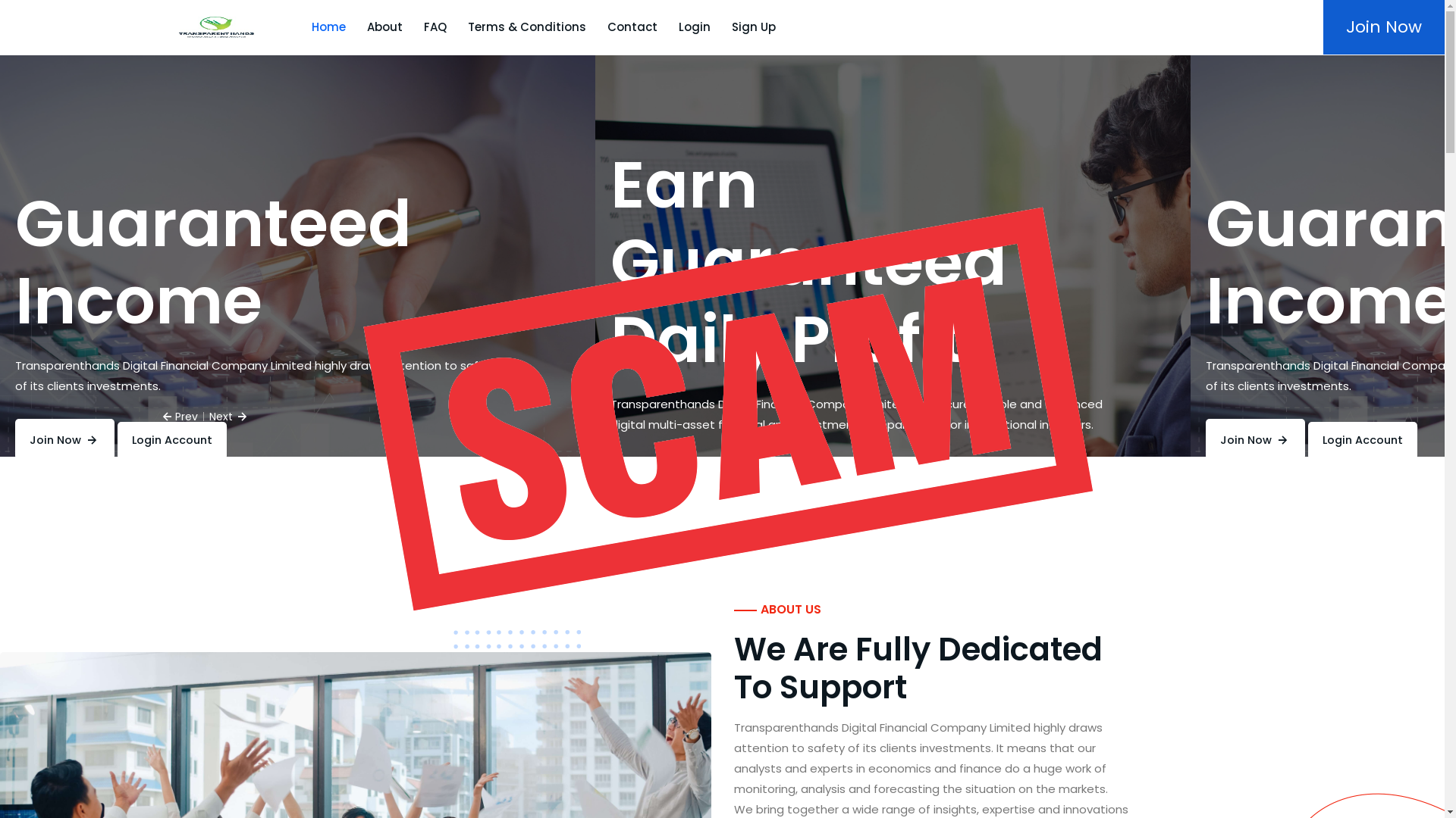 Transparenthands.online is a SCAM!