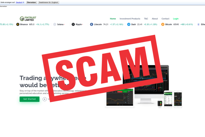 Fintrustlimited.com is a SCAM!