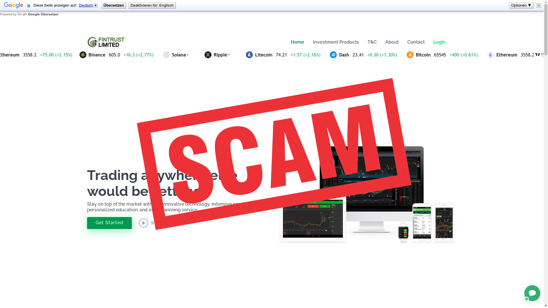 Fintrustlimited.com is a SCAM!