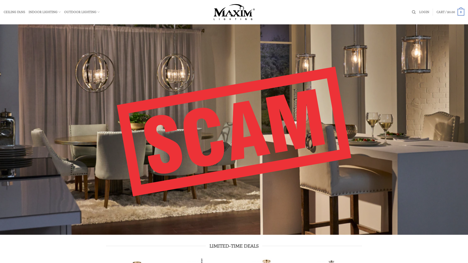 Maxim-lighting.com is a SCAM!