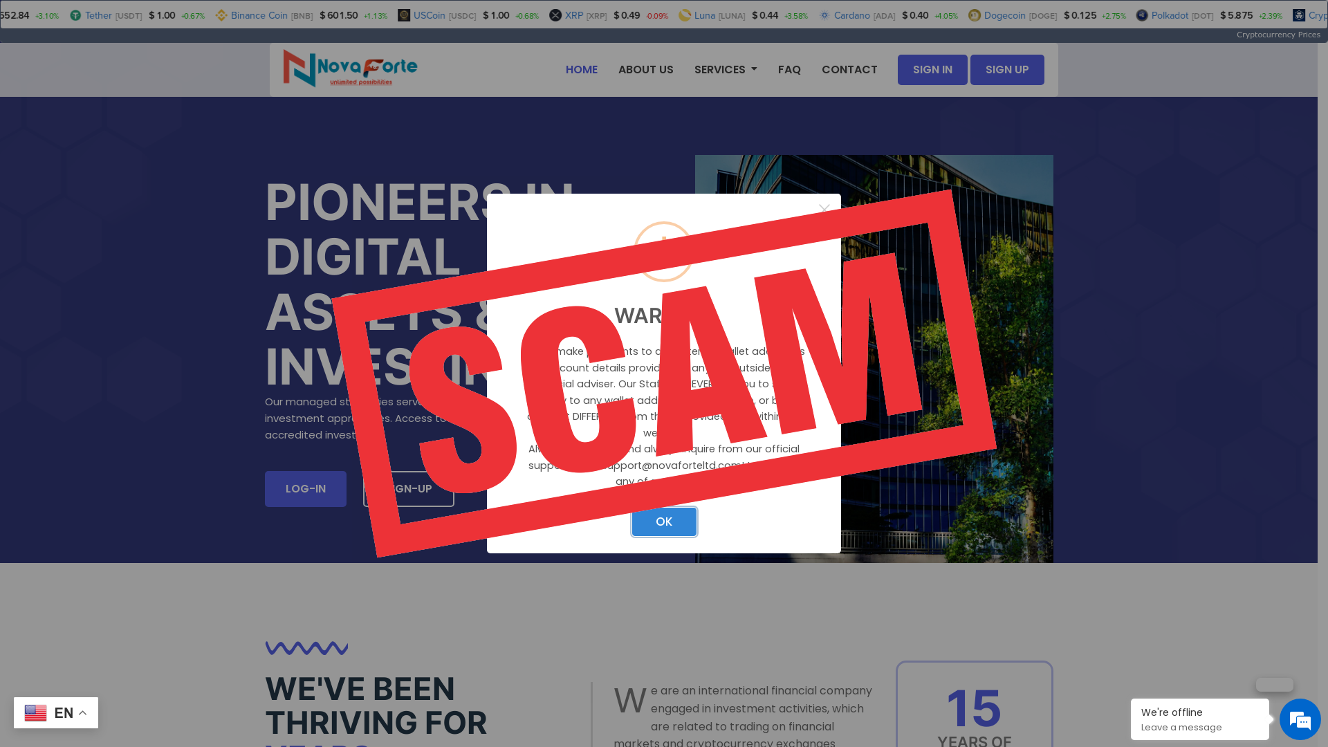 Novaforteltd.com is a SCAM!