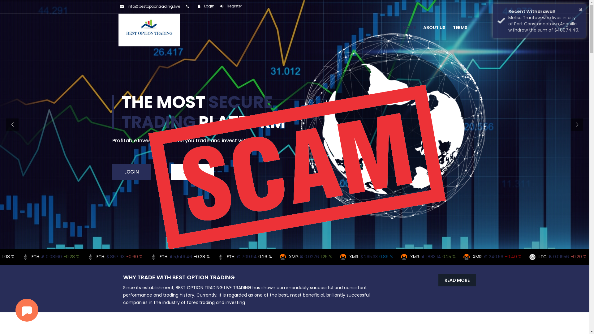 Bestoptiontrading Live Is A Scam