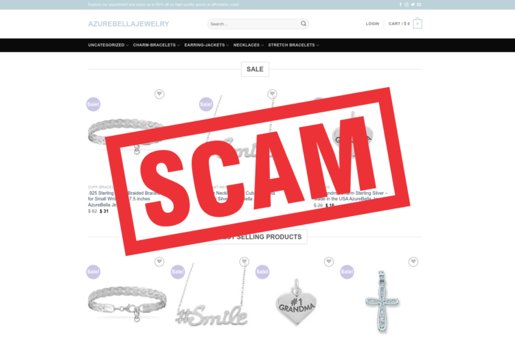 Azurebellajewelry.shop is a SCAM!