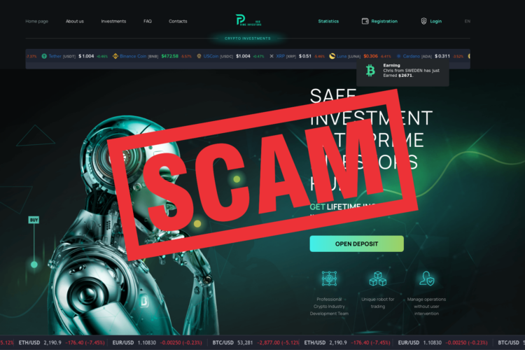 Primeinvestorshub.com is a SCAM!