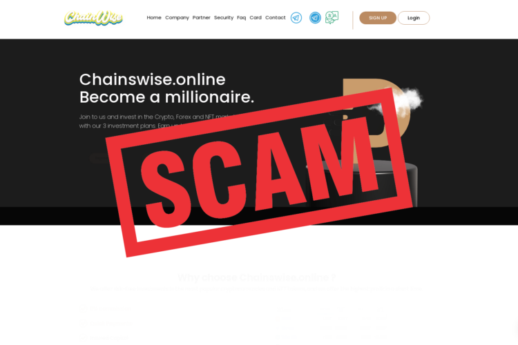 Chainswise.online is a SCAM!