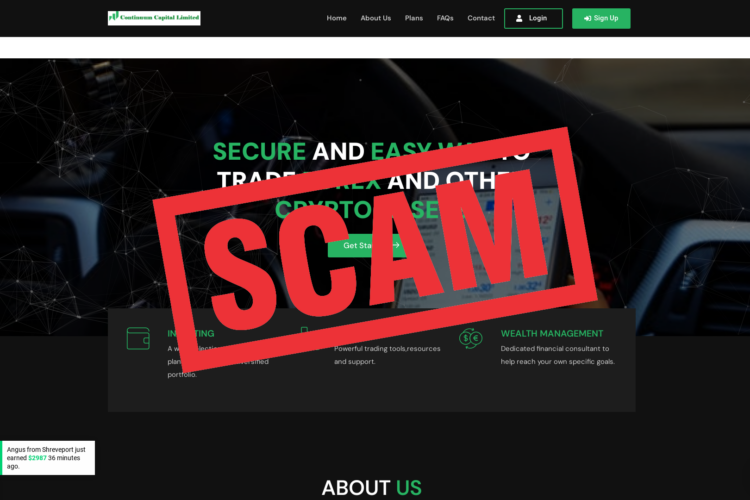 Continuumcapitallimited.pro is a SCAM!