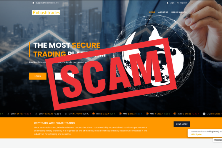 Fxbashtrades.live is a SCAM!