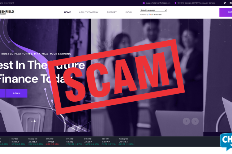 Greenfieldgainers.ltd is a SCAM!