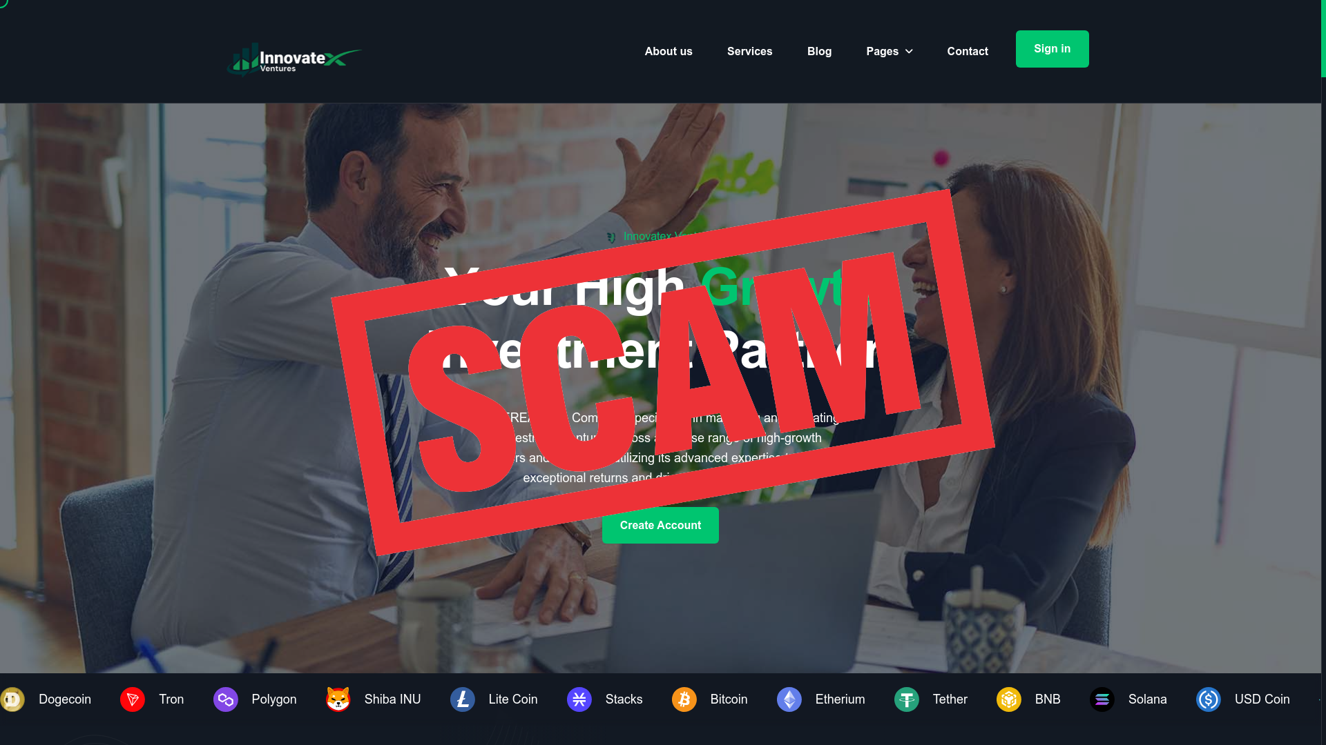 Innovatex-ventures.com is a SCAM!