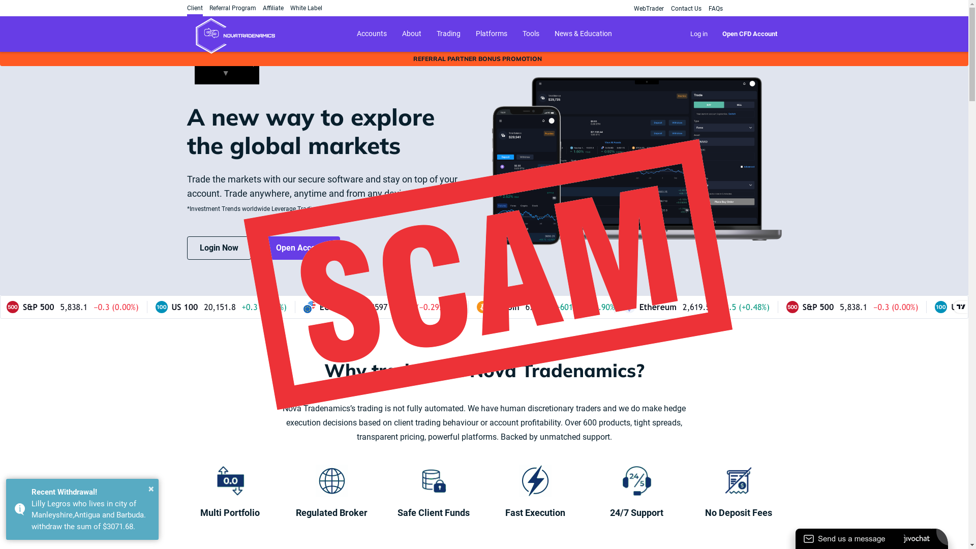 Novatradenamics.com is a SCAM!