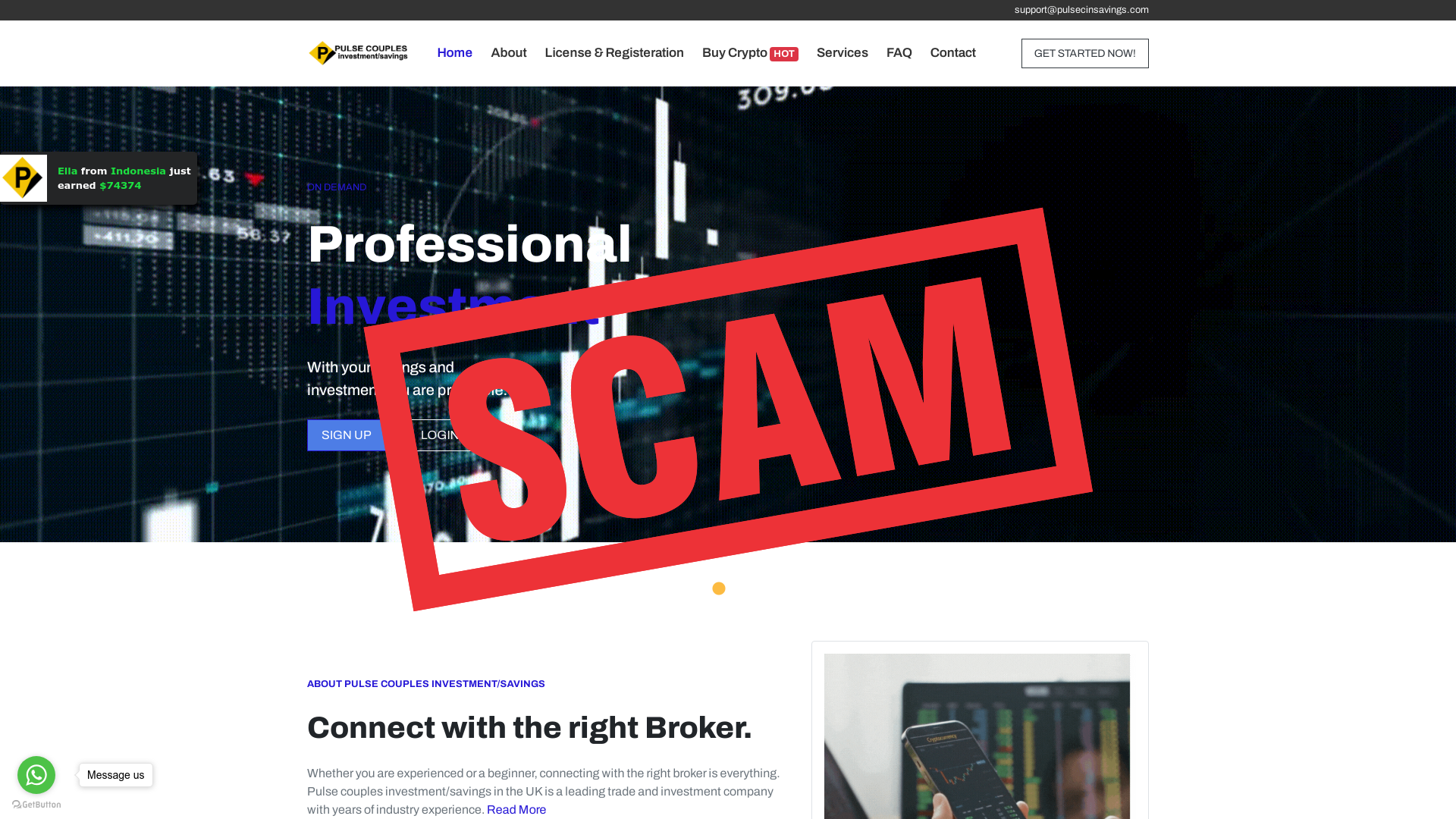 Pulsecinsavings.com is a SCAM!