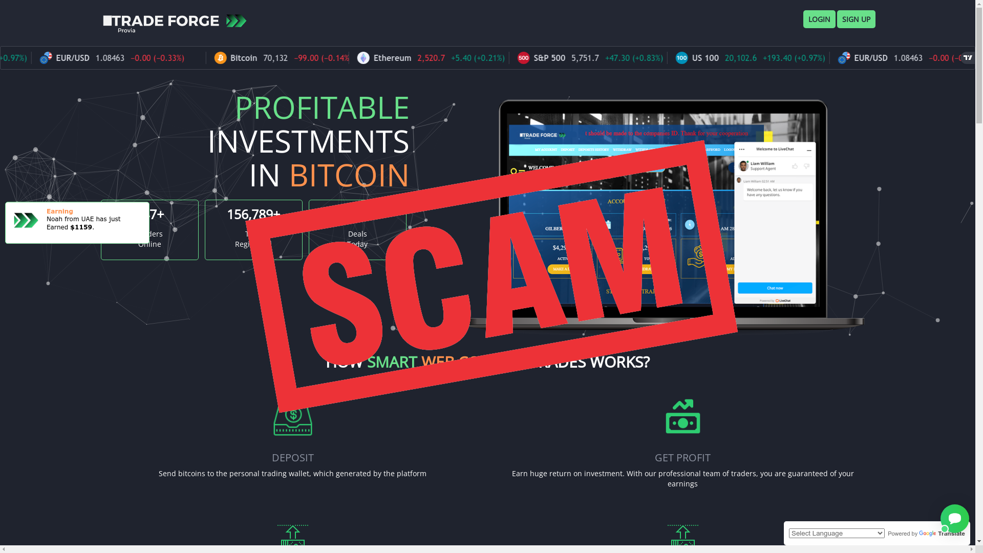 Tradeforgeprovia.com is a SCAM!