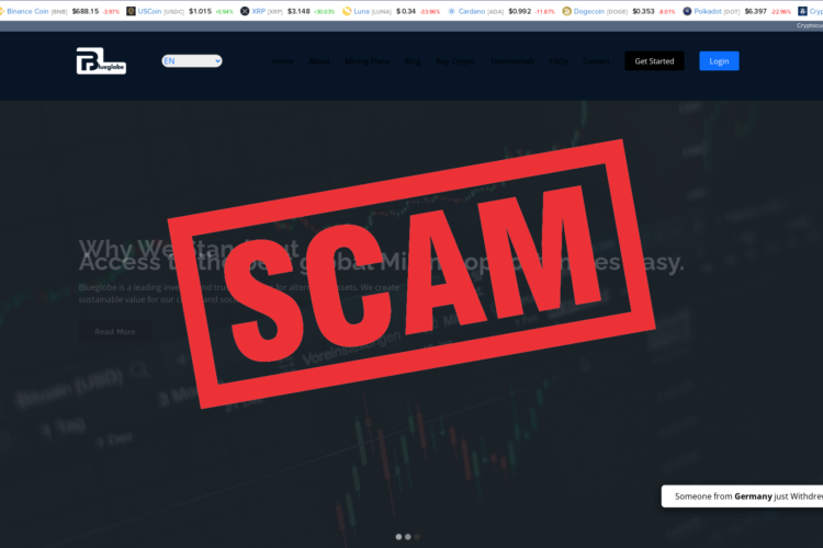Blueglobe.pro is a SCAM!