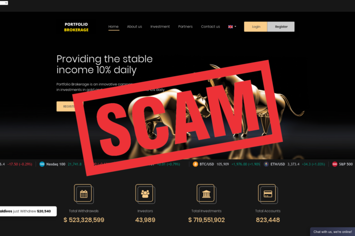Portfoliobrokerage.pro is a SCAM!